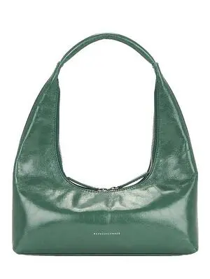 MARGESHERWOOD Hobo Shoulder Bag - Hunter Green Crinkle