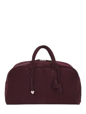 MARGESHERWOOD Large Soft Bowling Bag - Wine Suede
