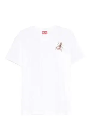 DIESEL Spider-print Cotton T-shirt - White