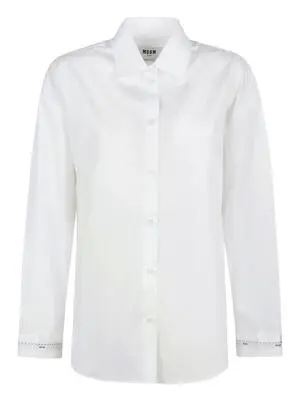 MSGM Logo-detail Long-sleeve Shirt - White