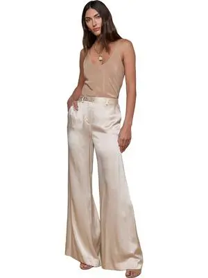 L'AGENCE Gavin Silk Wide-Leg Pants