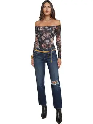 L'Agence Nevia Straight-leg Jeans - Merrit Destruct