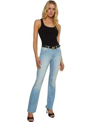 L'Agence Sneeki Low-rise Straight-leg Jean - Essex