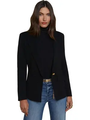 L'Agence Chamberlain Knit Blazer - Black/gold