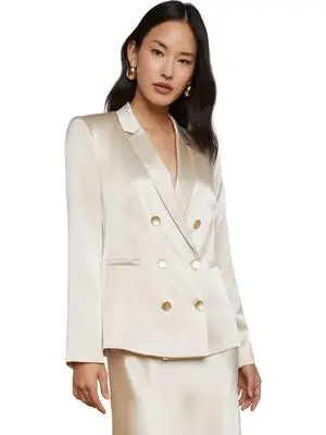 L'Agence Colin Silk Blazer - Champagne