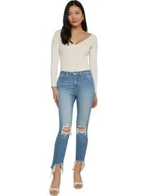 L'Agence High Line Distressed Skinny Jean - Calloway Destruct