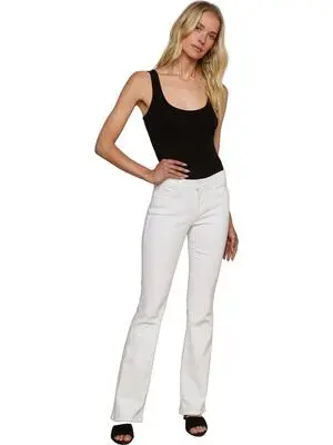 L'Agence Cara Low-rise Bootcut Jeans - Blanc