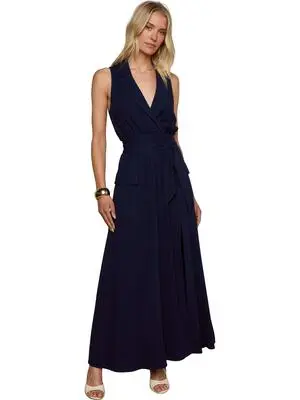 L'AGENCE L'AGENCE Mayer Linen-Blend Maxi Dress