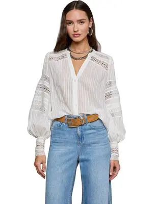 L'Agence Kiera Blouse Top - Ivory