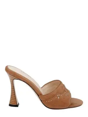 L'Agence Lille Suede Open-toe Mule - Sand Suede
