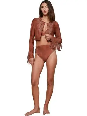 L'Agence Adeline Open Cardigan - Bronze