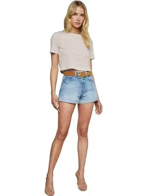 L'Agence Jazzy Cuffed Denim Short - Cristo