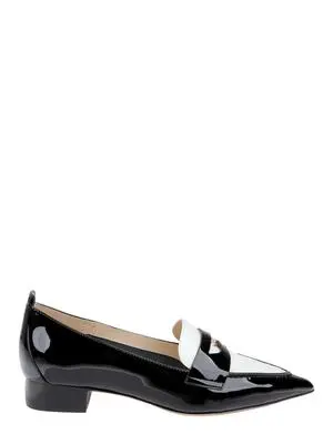 L'Agence Patent Leather Loafer - Black/white Patent