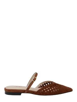 L'Agence Jacklyn Suede Flat Mule - Buckskin Suede