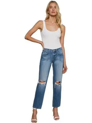 L'Agence Nevia Straight-leg Jeans - Woodrow Destruct