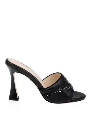 L'Agence Lille Leather Mule - Black Leather