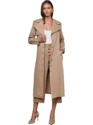 L'Agence Zavia Jean Trench Coat - Dark Cappuccino