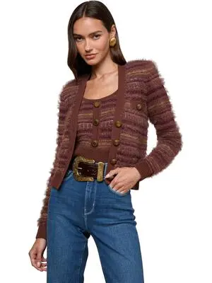 L'Agence Ariadne Cardigan - Natural/mauve Multi