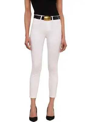 L'Agence Margot Cropped Skinny Jean - Blanc