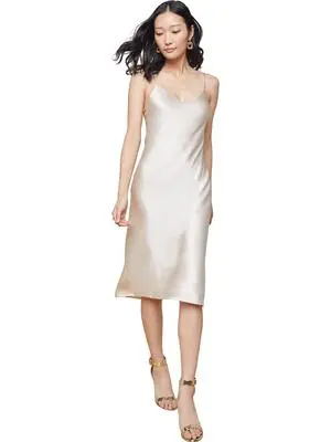 L'Agence Jodie Silk Slip Dress - Champagne