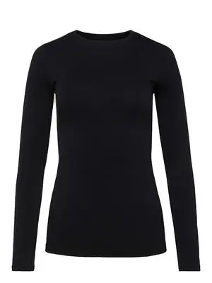 L'Agence Tess Long Sleeve T-shirt - Black