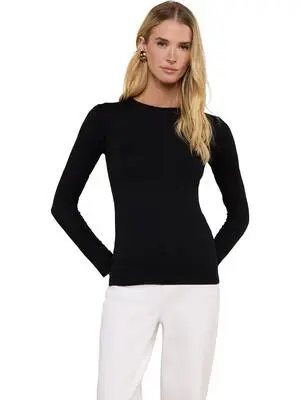 L'Agence Tess Long Sleeve T-Shirt Black