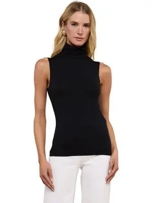 L'Agence Ceci Sleeveless Turtleneck - Black