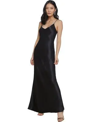 L'Agence Serita Silk Gown - Black