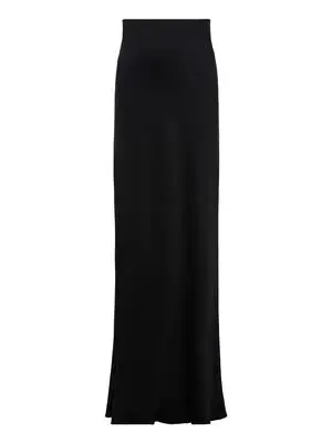 L'Agence Zeta Satin Maxi Skirt - Black