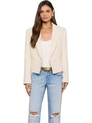 L'Agence Brooke Tweed Blazer - Ecru