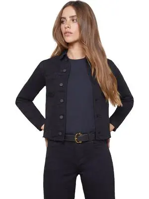 L'Agence Janelle Denim Jacket - Saturated Black