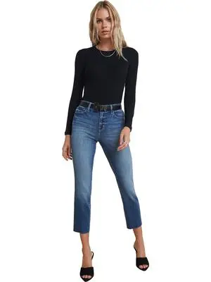 L'Agence Sada Slim-leg Cropped Jeans - Cambridge
