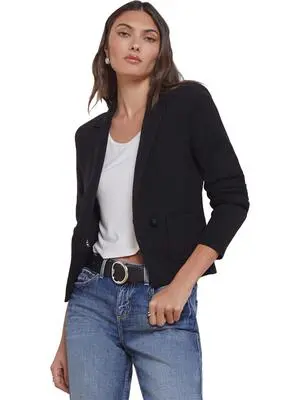 L'Agence Sofia Knit Blazer - Black
