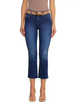 L'Agence Kendra Cropped Flare Jean - Multicolor