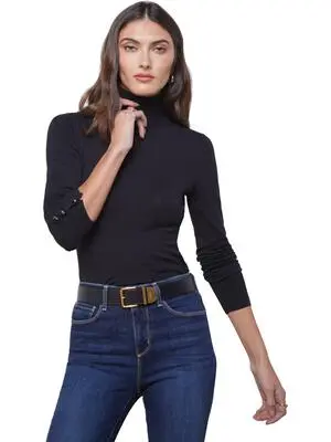 L'Agence Flora Turtleneck - Black