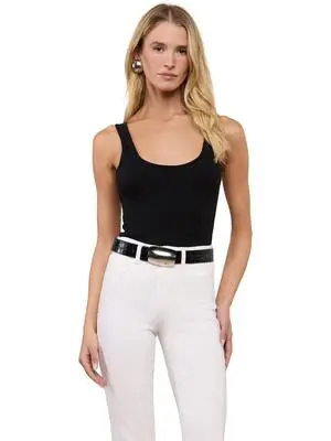 L'Agence Nica Scoopneck Bodysuit Black