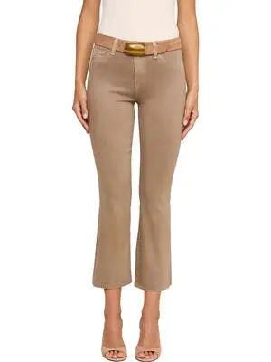 L'Agence Kendra Coated Cropped Flare Jean Rye Coated