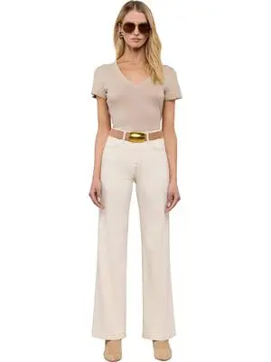 L'Agence Scottie Wide-leg Jean - Macadamia