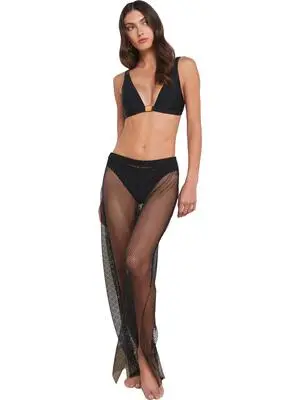L'Agence Mesh Cover-up Pants - Black