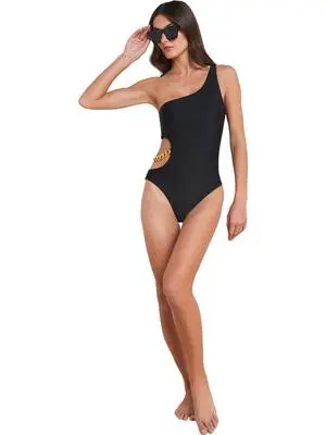 L'Agence Ava Chain One-piece Swimsuit - Black