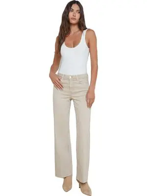 L'Agence Scottie Wide-Leg Jean Biscuit