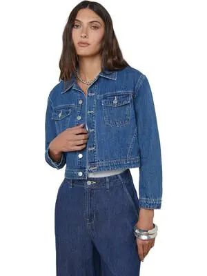 L'AGENCE Koda Cropped Jean Jacket