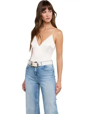 L'AGENCE Dara Stretch Satin Bodysuit