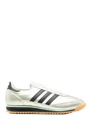 Adidas Sl 72 Og Three-stripe Metallic-leather Sneakers Silver