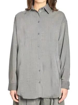 Jacquemus Long-sleeve Button-down Shirt - Grey