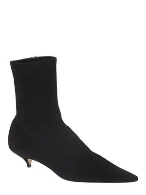 THE ROW Liisa Pointed Toe Bootie - Black