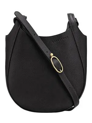Longchamp Le Foulonne Leather Crossbody Bag - Black
