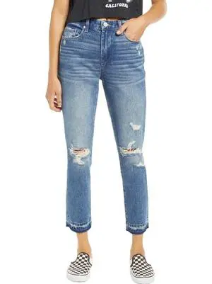 BLANKNYC The Madison Ripped Straight Leg Crop Jeans