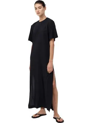 ST AGNI Relaxed Tee Shirt Dress - Black