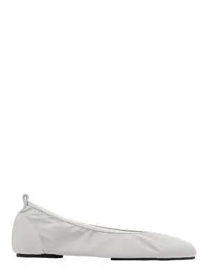 ST AGNI Satin Ballet Flat - Silver